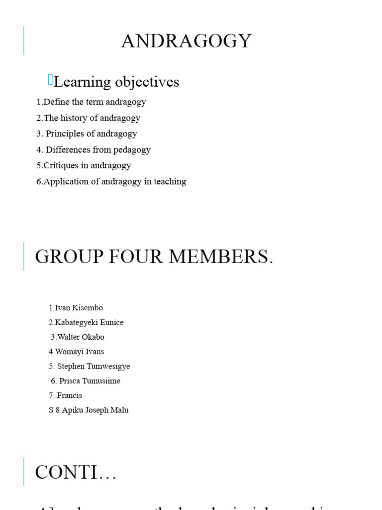Andragogy Work Yearii Psychology | PDF | Cognition | Learning