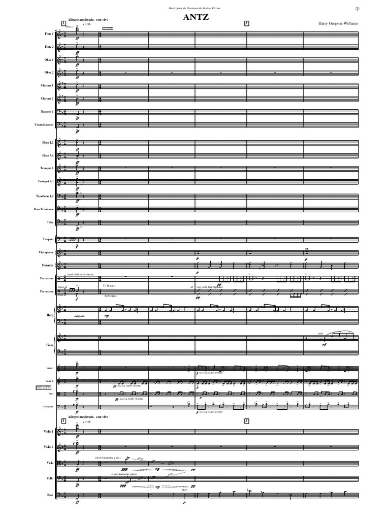 Harry Gregson-Williams - Antz Suite - Orchestral Score | PDF | Musical ...