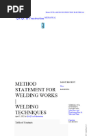 Method Statement For Welding of I-Beam Structures Revised | PDF | Welding | Construction