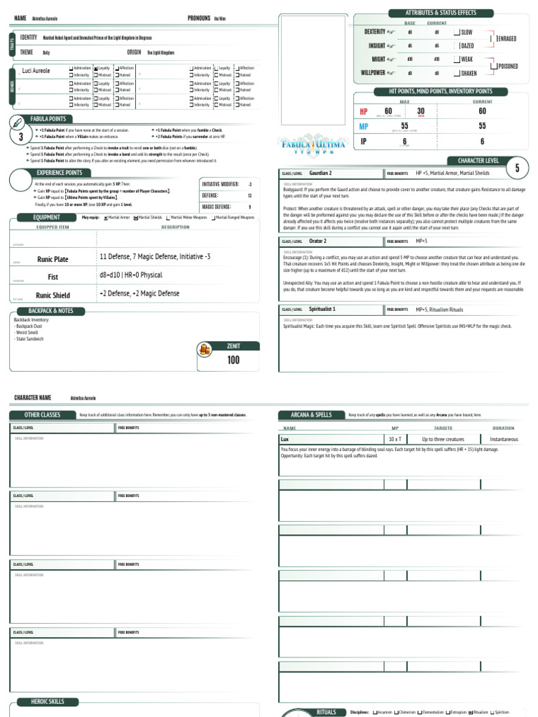 Akimitsu Aureole Prince of Light | PDF | Role Playing Games