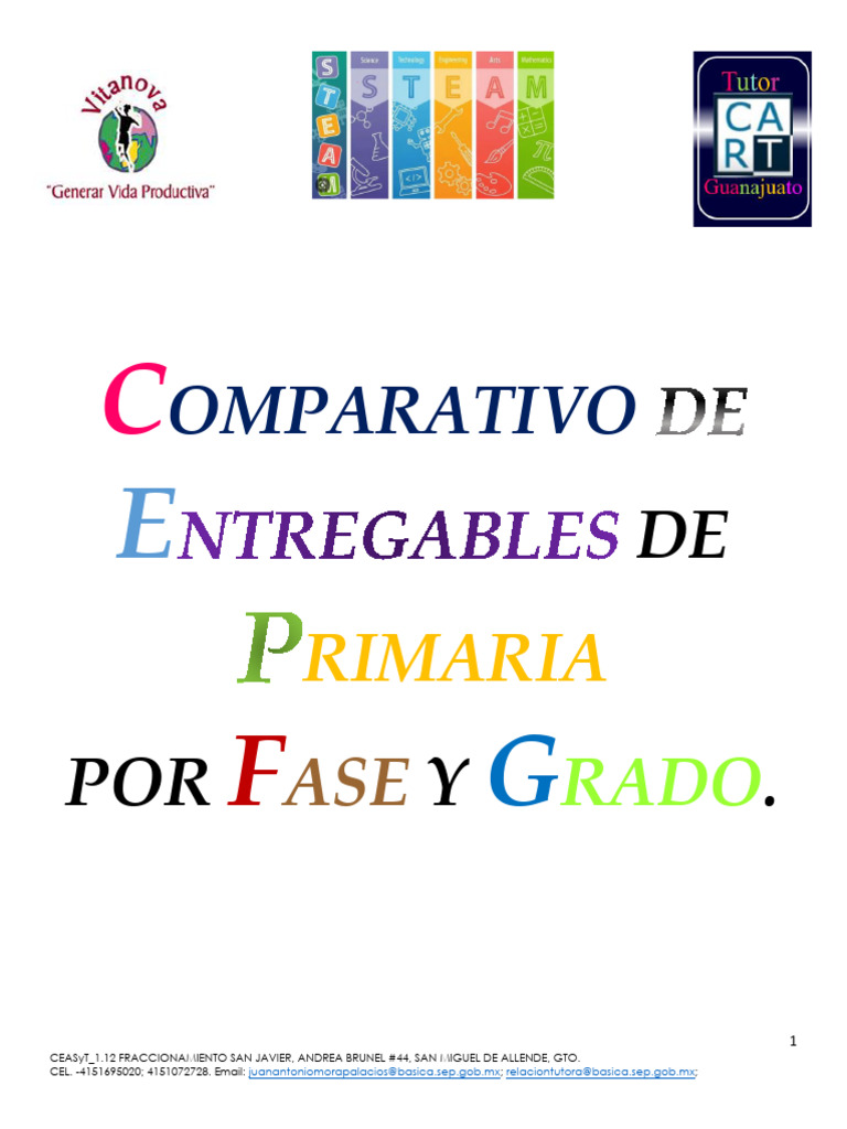 Comparativa de Entregables Primaria | PDF