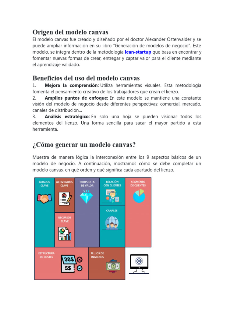 Modelo Canvas | PDF | Modelo de negocio | Business