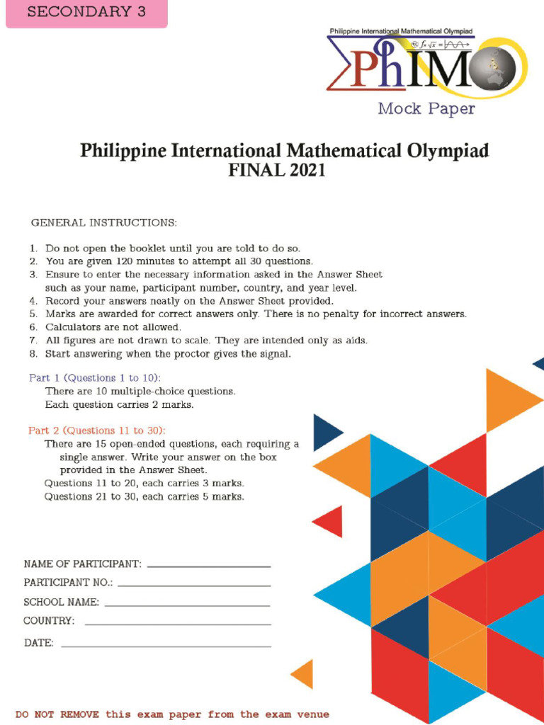 Secondary 3 | Download Free PDF | Mathematics | Elementary Mathematics