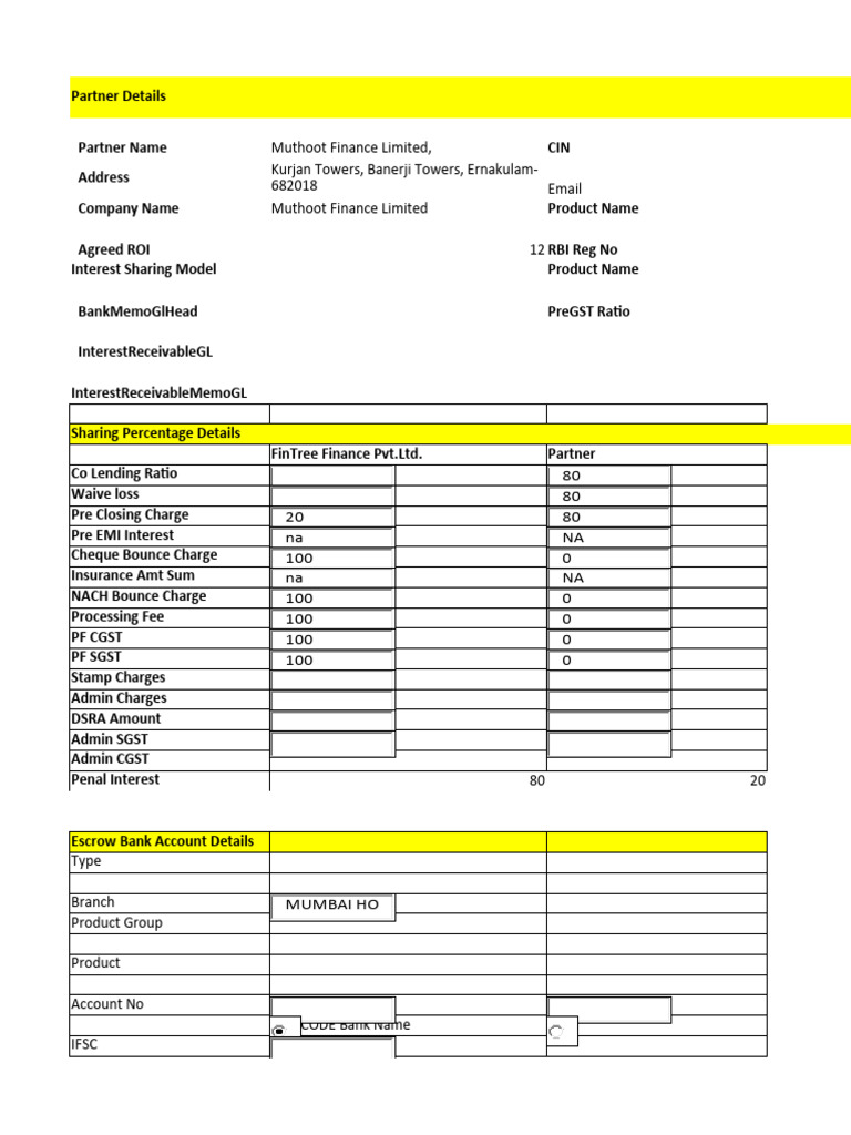 Co-Lending Template | PDF