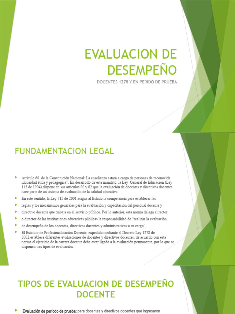 Presentacion de La Evaluacion | PDF | Evaluación | Maestros