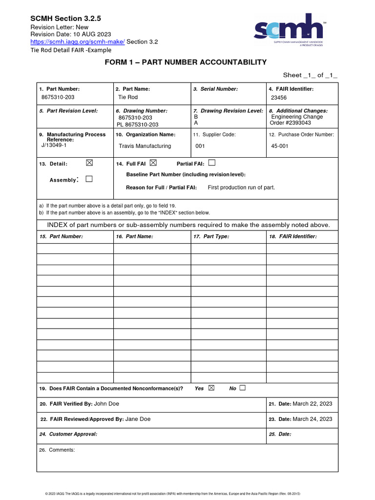 SCMH 3.2.5 Tie Rod Detail FAIR Rev New Dated 10AUG2023 | PDF ...