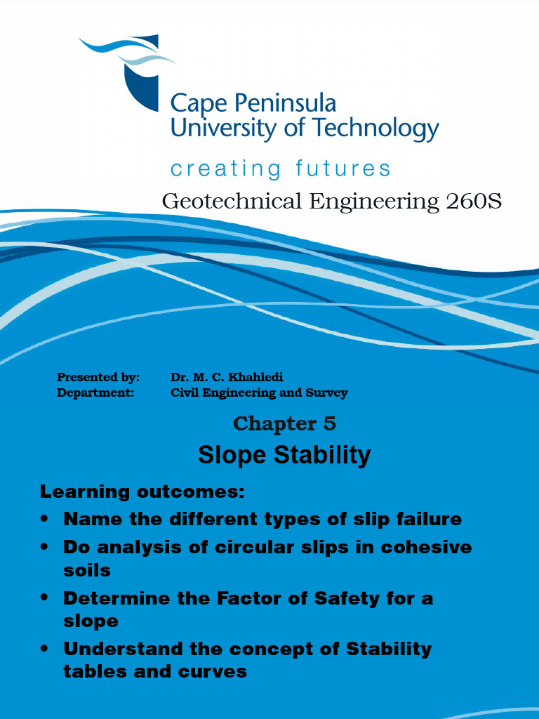 Slope Stability - Class Tutorial 4 | PDF | Geotechnical Engineering ...