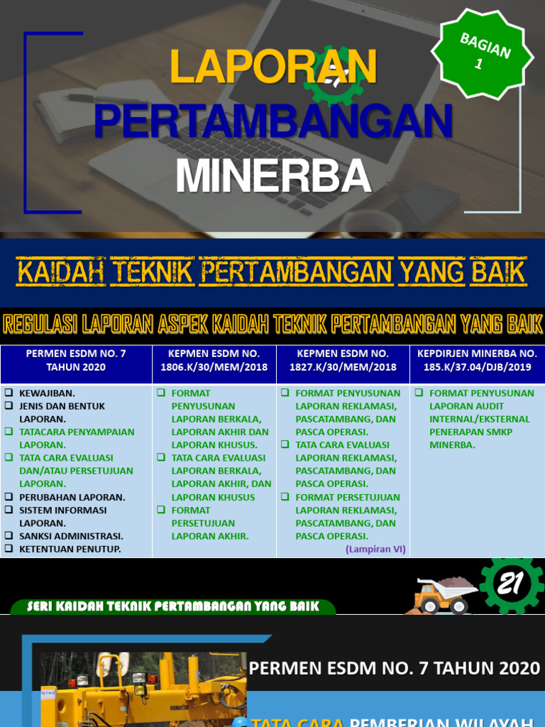 Laporan 1# Pelaksanaan Kaidah Teknik Pertambangan Yang Baik | PDF | Sains & Matematika