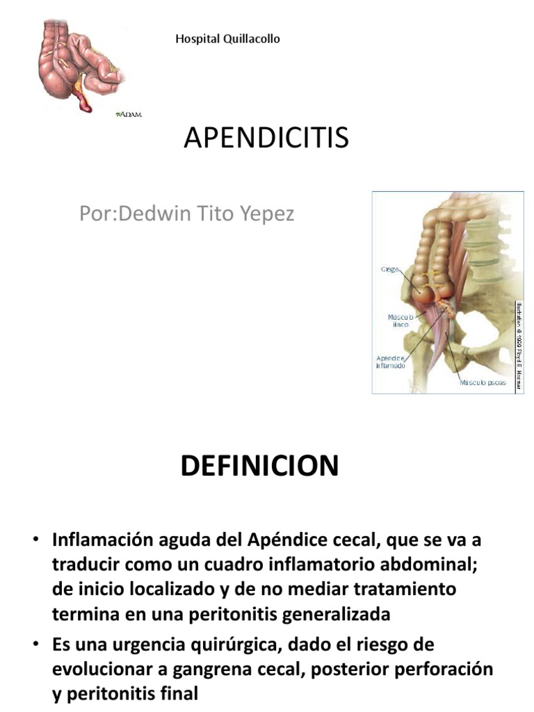 APENDICITIS | Especialidades Medicas | Enfermedades y trastornos