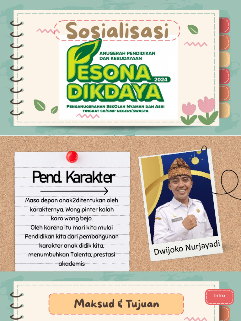 Bahan Sosialisasi Pesona Dikdaya | PDF