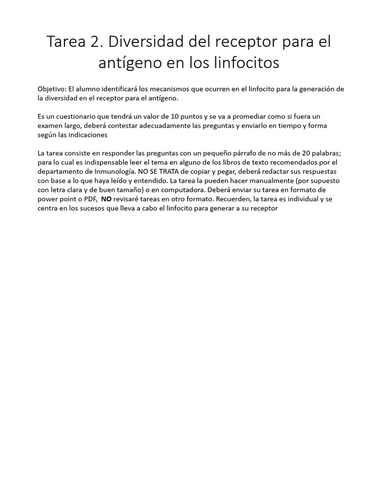 Tarea LL Inmunología | PDF | Adn | Reparación de adn