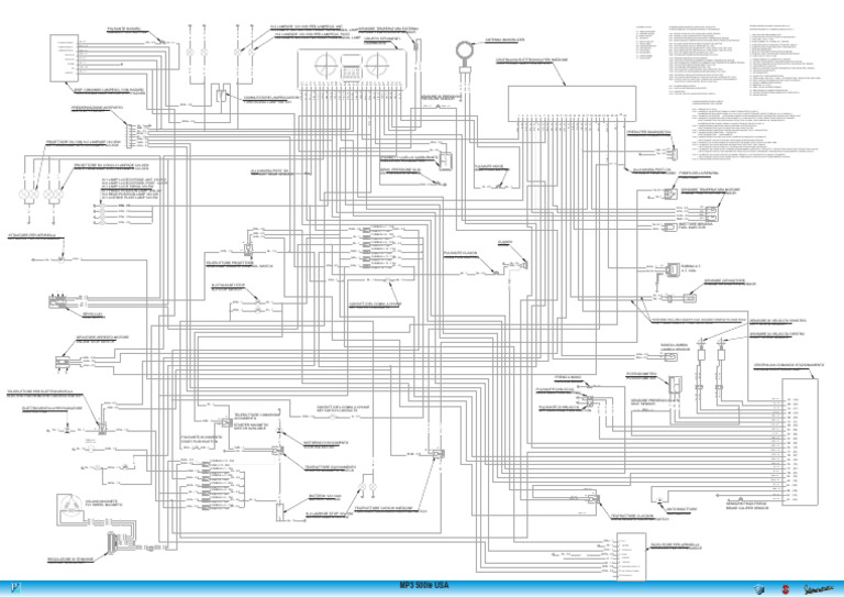Piaggio MP3 500 (Wiring Schematics) | PDF