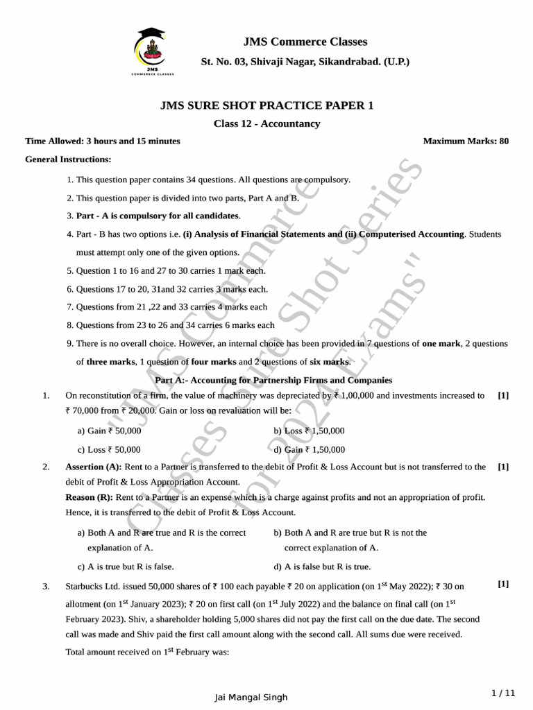 JMS Sure Shot Accountancy Practice Paper 07-Feb-2024 14-33-13 | PDF