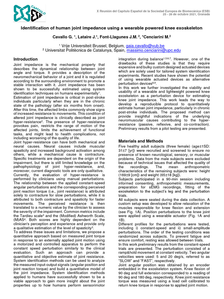 Cavallo - CAPESB 2021 | PDF | Skeletal Muscle