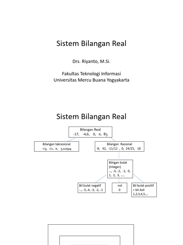 Konsep Dasar Bilangan Real | PDF