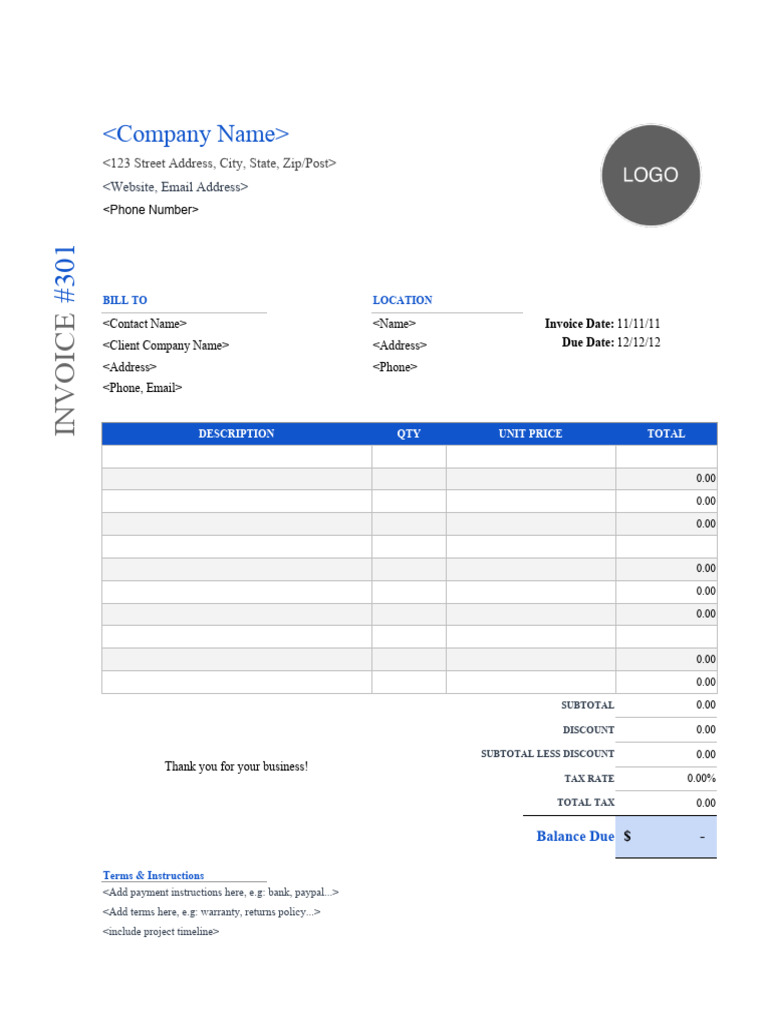 Invoice Template 2 Excel 1 | PDF | Economies | Money
