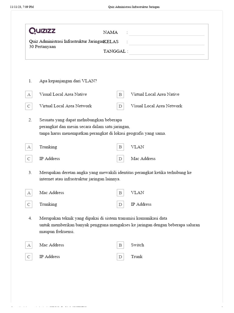 Skema Desain Jaringan Komputer | PDF