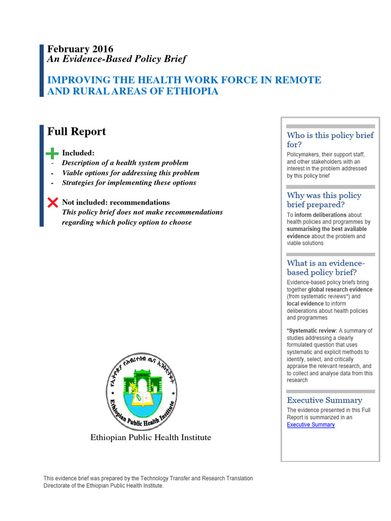 A Full Report HRH Final | PDF | Systematic Review | Health Professional