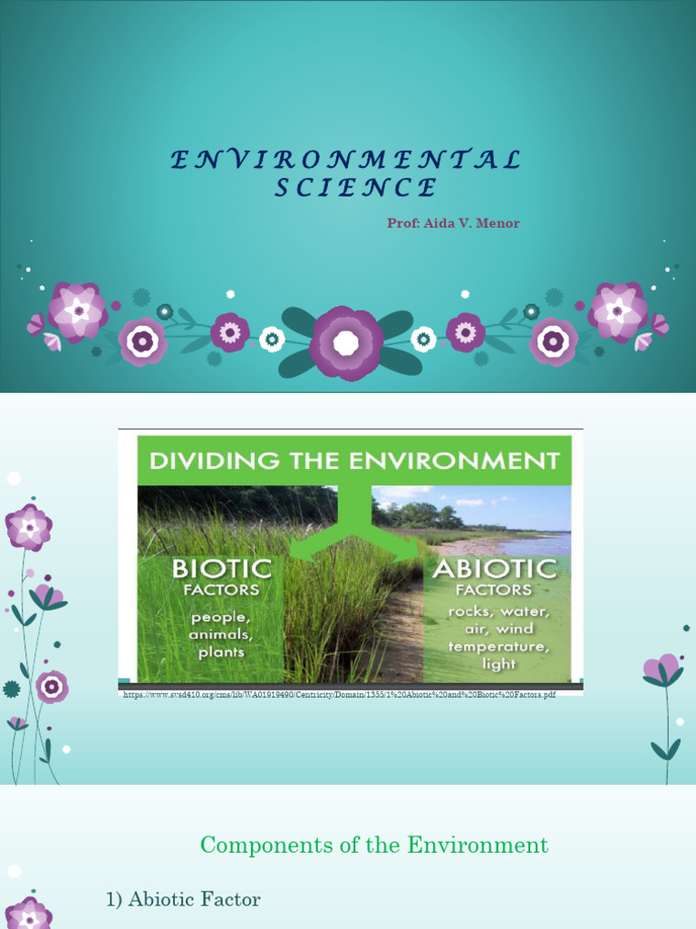 Components of Environmental Science | PDF | Natural Environment | Ecosystem