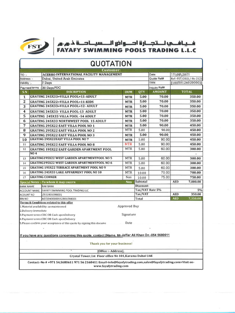 Supplier Quote | PDF