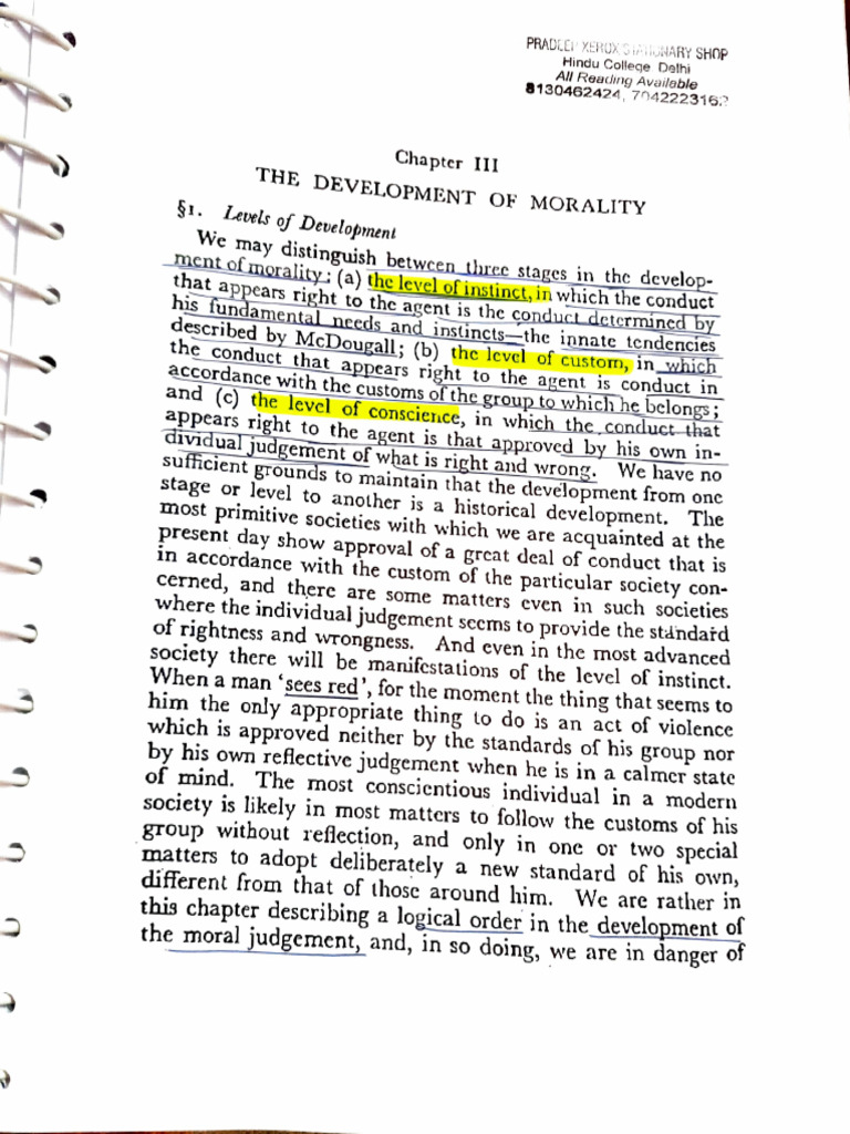 Stages of Moral Development Analysis | PDF