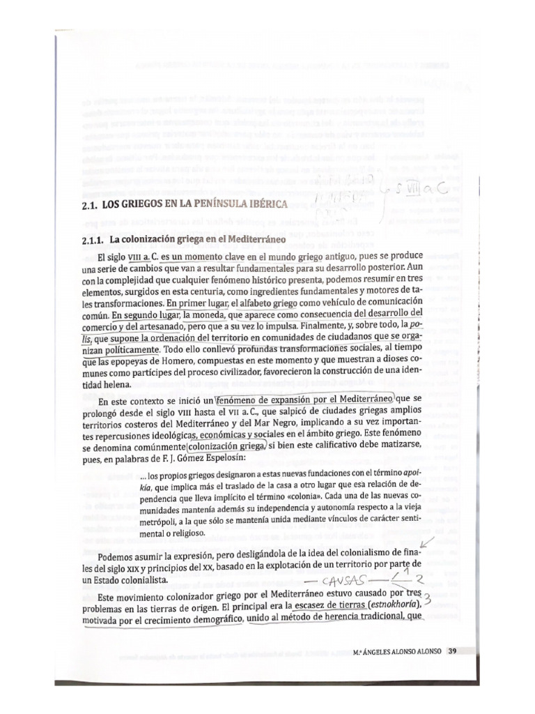 2.1. LOS GRIEGOS EN LA PENIe - NSULA IBEe - RICA | PDF