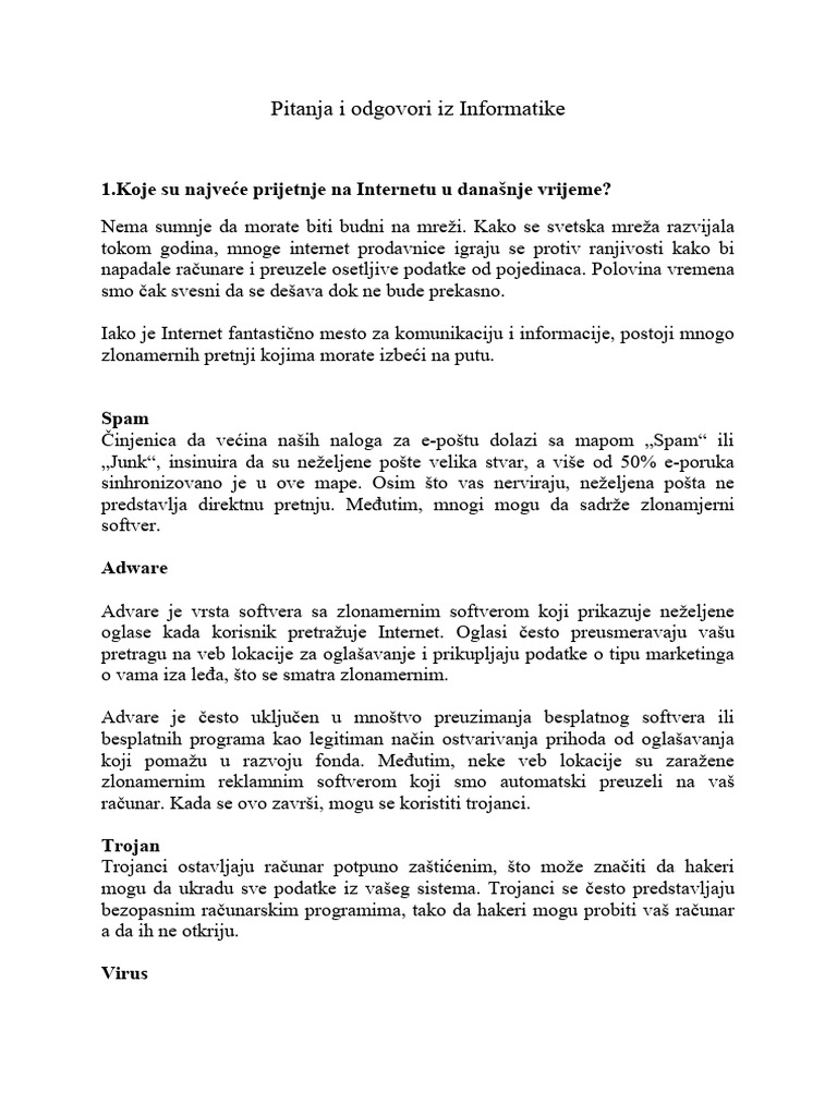 Aldin Cekic Drugi Domaci Informatika | PDF