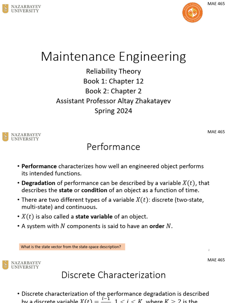 Maintenance Engineering 5 | PDF | Reliability Engineering | Applied ...