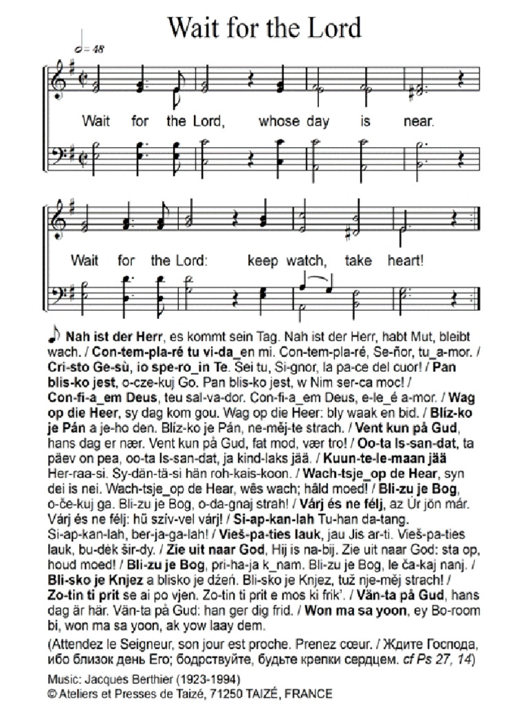Wait For The Lord | PDF