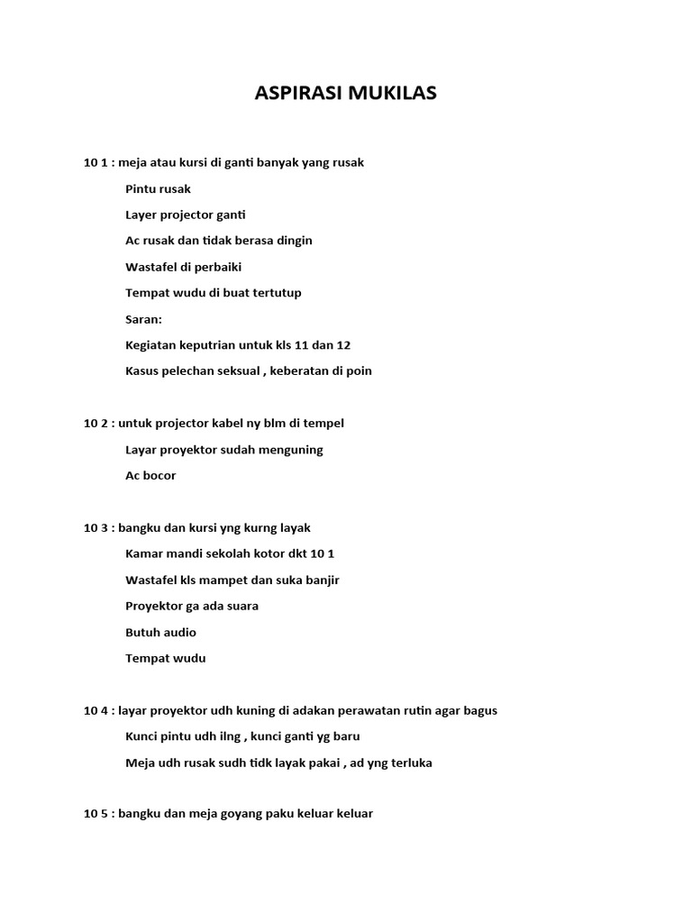 Aspirasi Mukilas | PDF