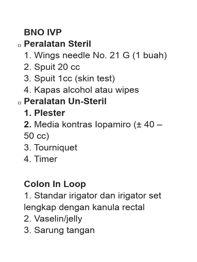 Notes PERSIAPAN PERALATAN PEMERIKSAAN RADIOLOGI KONTRAS | PDF