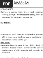 Diarrhea PPT | PDF | Diarrhea | Human Feces
