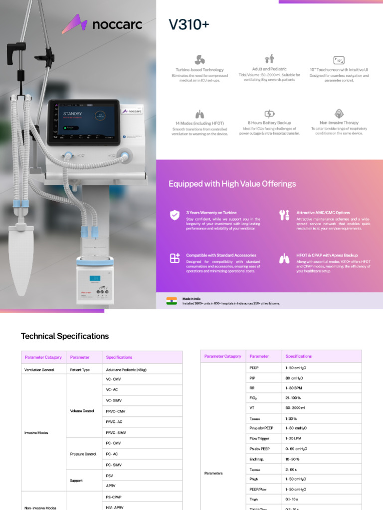 Noccarc V310+ BiFold Brochure V9.0 1 | PDF | Intensive Care Unit ...