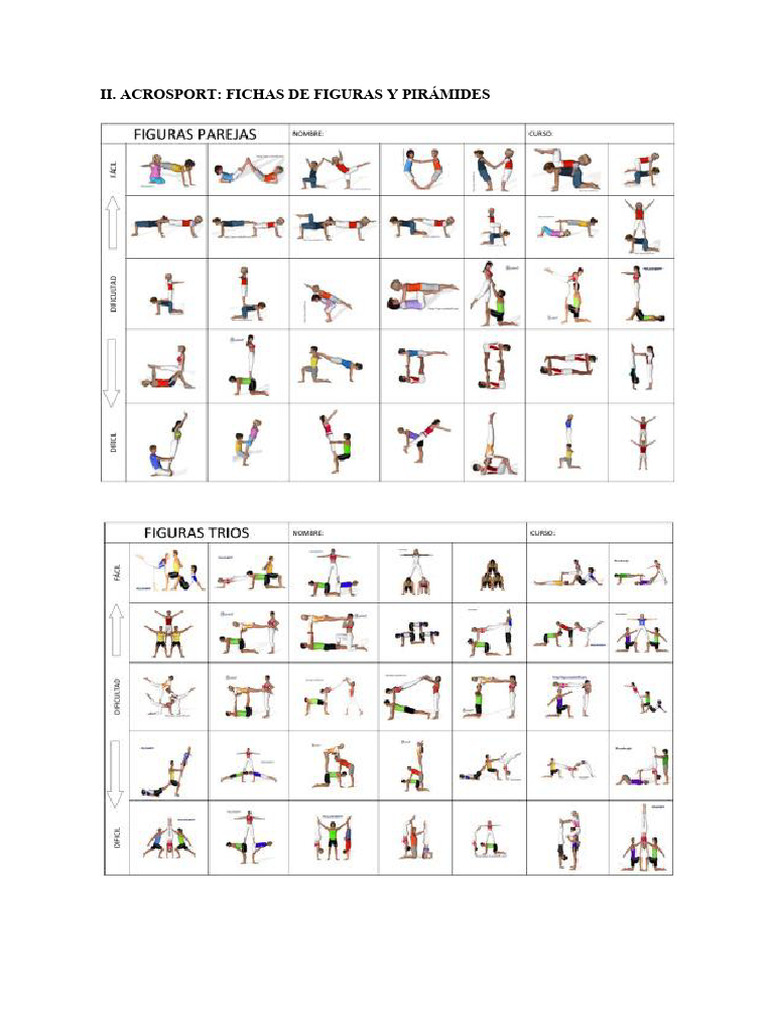 Acrosport Fichas de Figuras | PDF