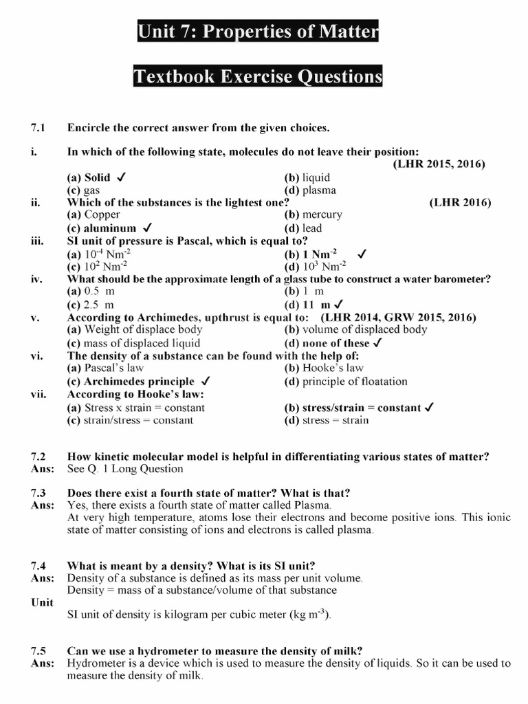 9th Class Physics Chaptr 7 | PDF