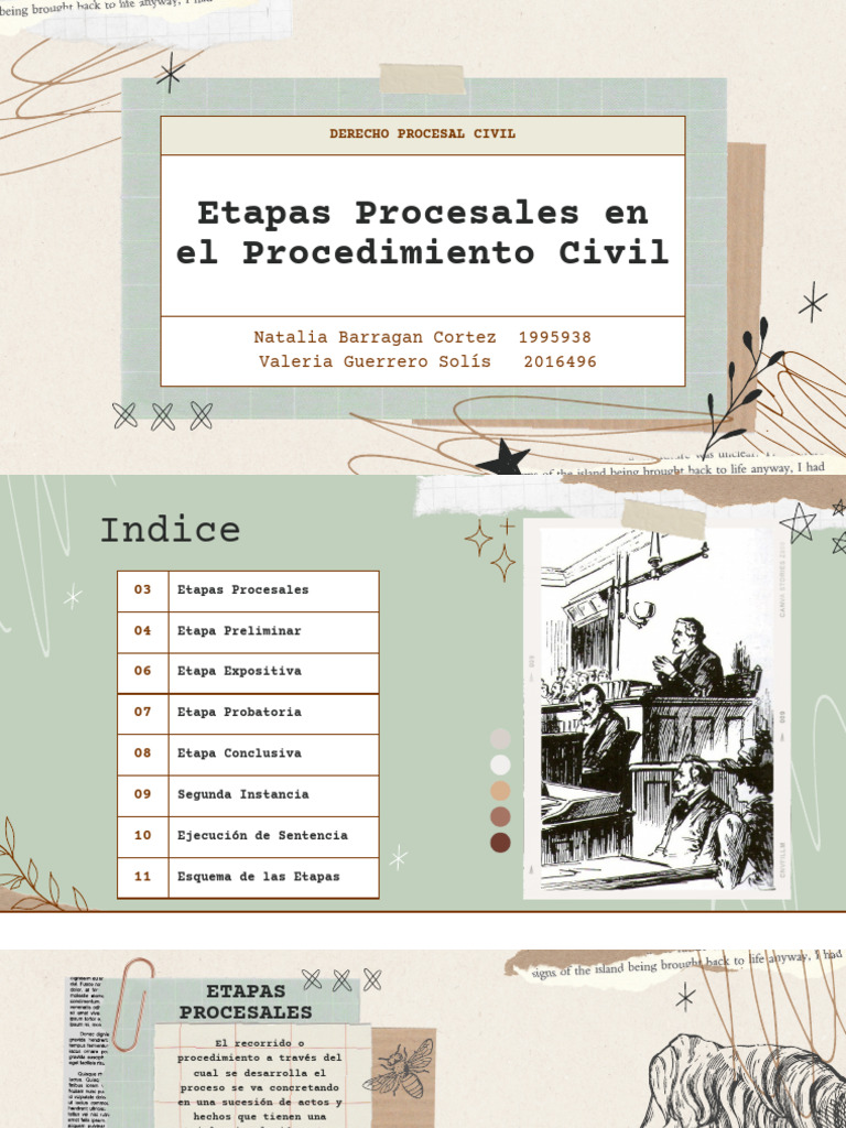 Etapas Procesales en El Procedimiento Civil | PDF | Sentencia (ley ...