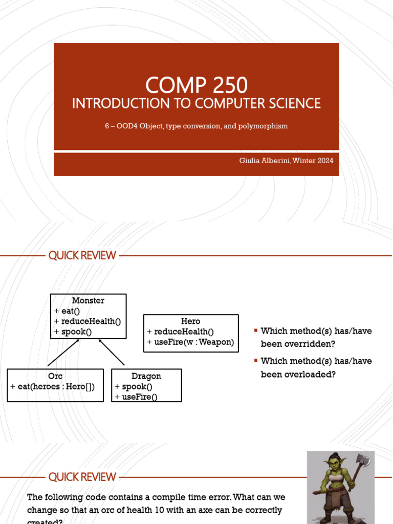 6 Ood4 Object Type Conversion And Polymorphism Pdf Class Computer Programming Method