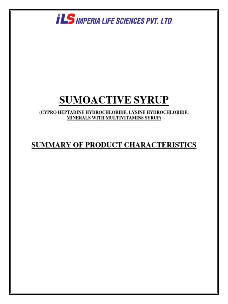 Sumoactive Syrup (Cypro Heptadine HCL_Lysine HCL_Minerals With ...