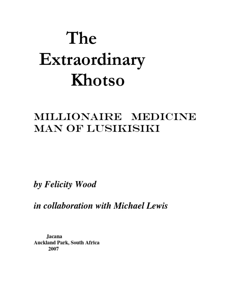 The Extraordinary Khotso Sethuntsa | PDF | Folklore | South Africa
