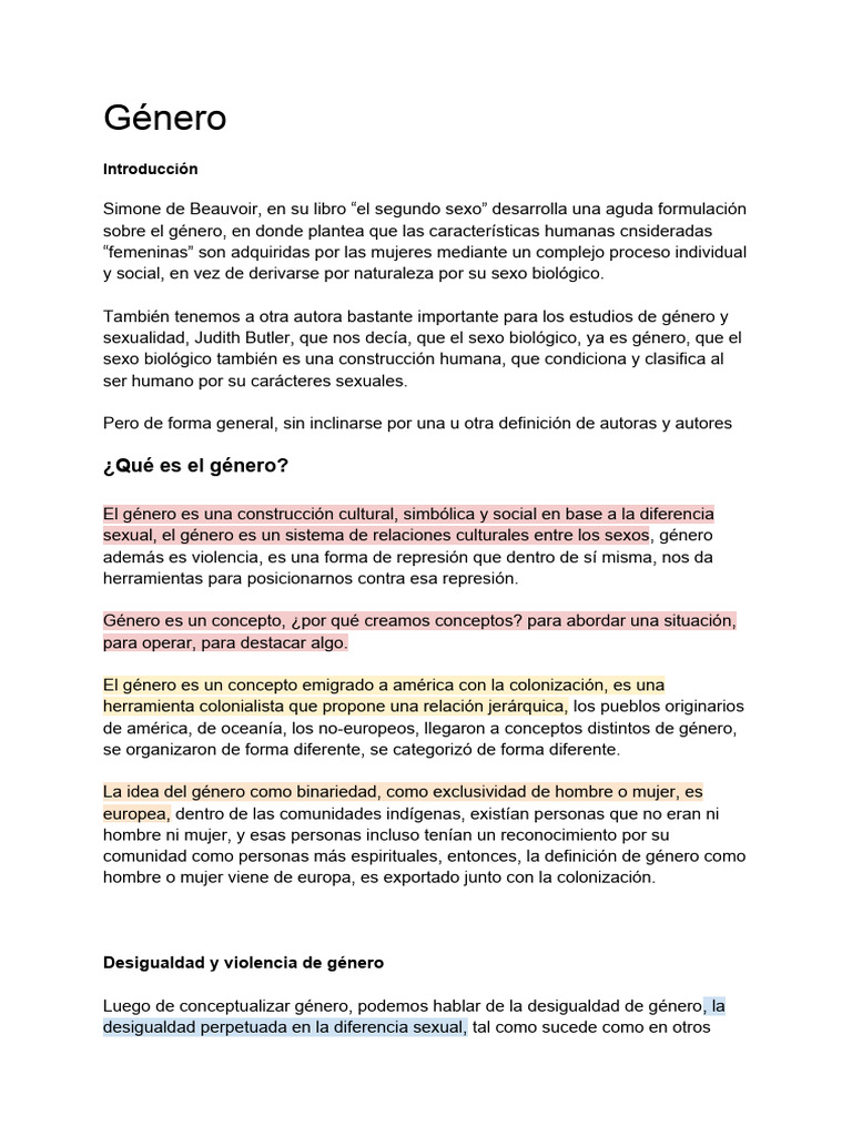 Conceptos Clave sobre Género y Violencia | PDF | Género | Estudios de ...