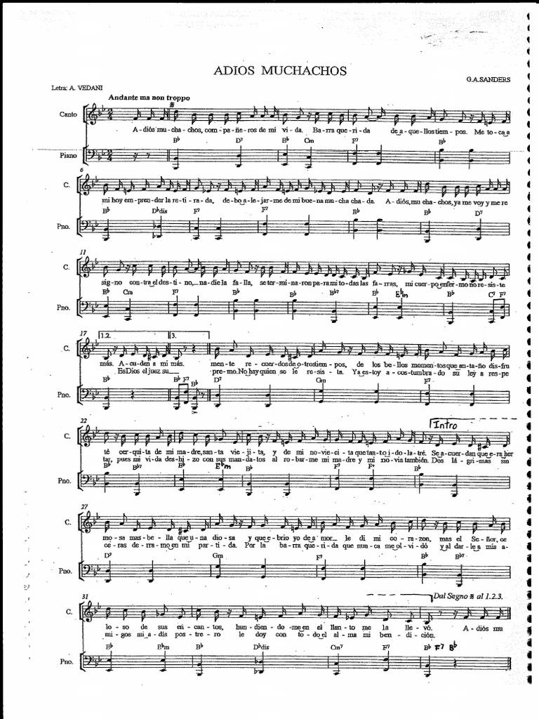 Adiós Muchachos | PDF