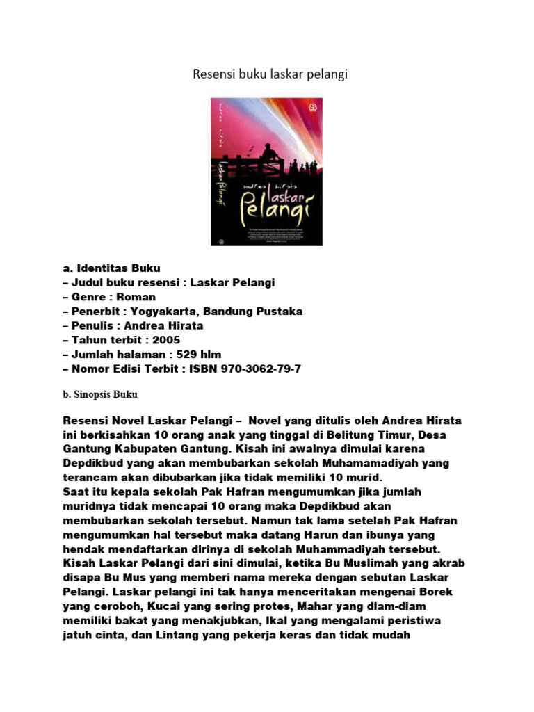 Resensi Buku Laskar Pelangi | PDF