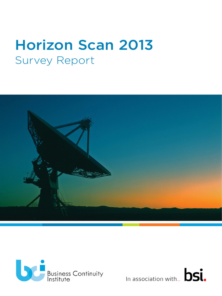 BCI Horizon Scan 2013 | PDF | Cyberwarfare | Security