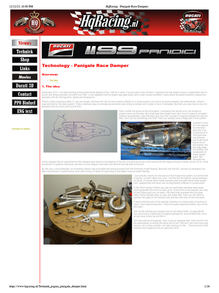 Panigale Race Dampers Overview | PDF | Automotive Industry | Transport