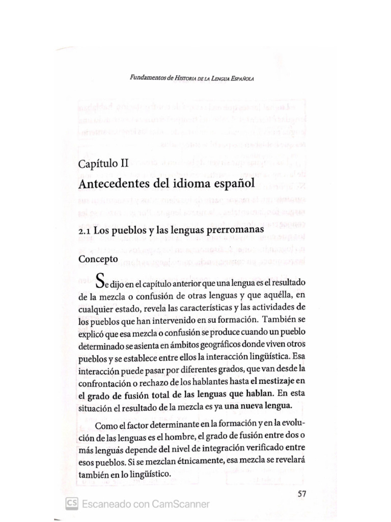Capìtulo 2 Fundamento Historia de Lengua. Celso Benavides | PDF