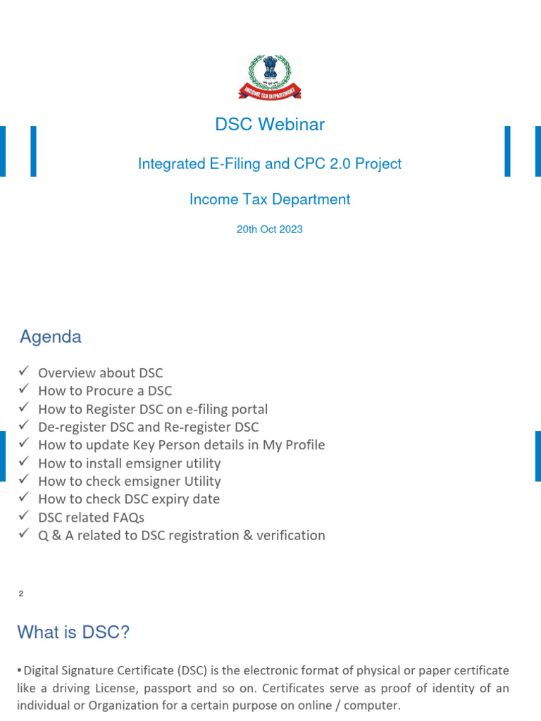 DSC Tutorial | PDF | Identity Document | Computing