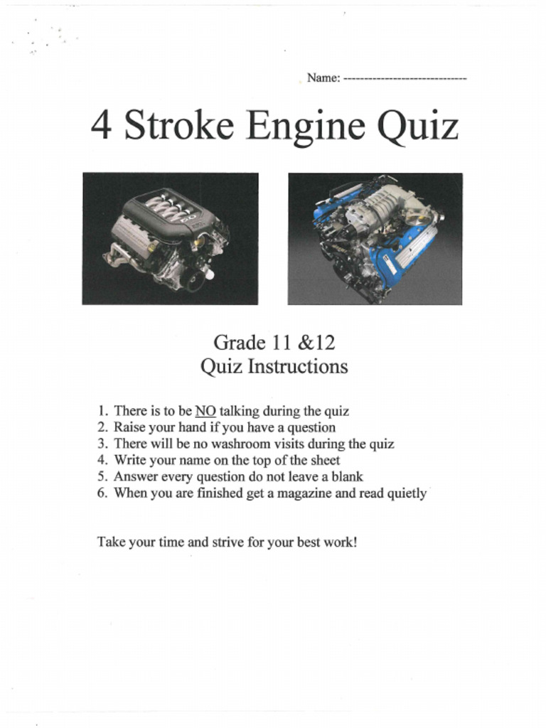 4 Stroke Quiz | PDF