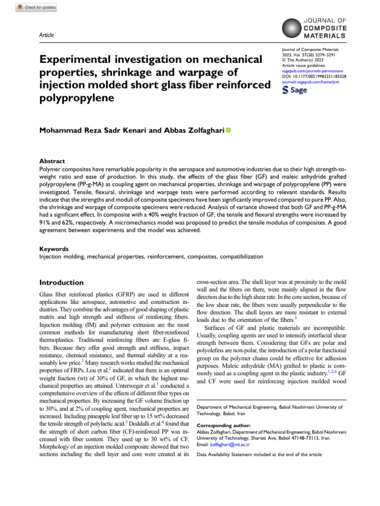 156 - Experimental Investigation On Mechanical Properties, Shrinkage ...