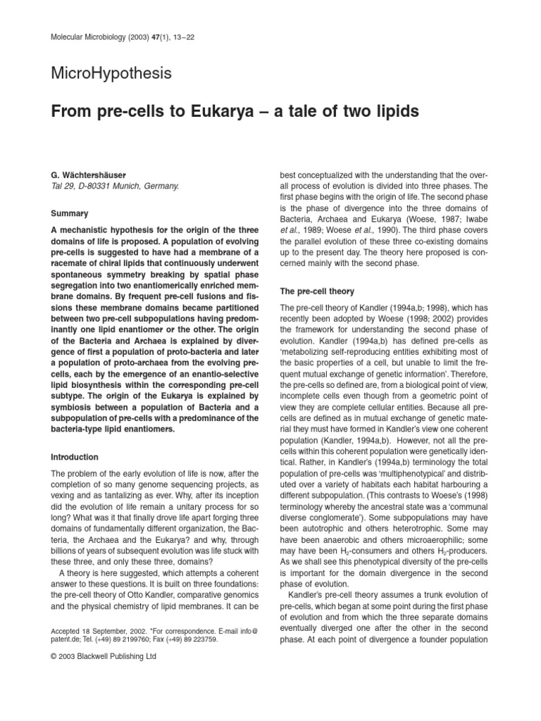From Two Cells To Eukarya | PDF | Archaea | Bacteria