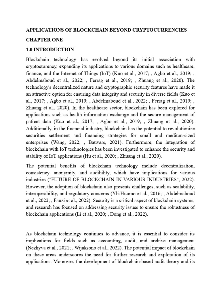 Applications of Blockchain Beyond Cryptocurrencies | PDF | Cryptocurrency | Authentication